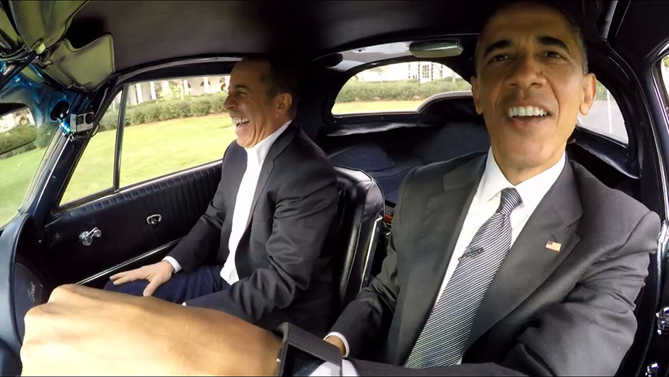 Humorista Jerry Seinfeld leva Barack Obama para dirigir Corvette ...